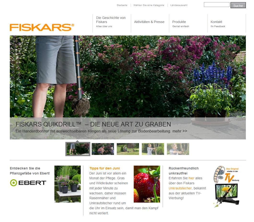 Fiskars Gartengeräte und Werkzeuge